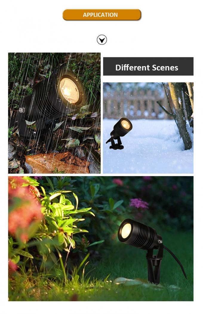 IP66 Outdoor LED Landscape Light 10W COB Tree Garden Spike Lighting