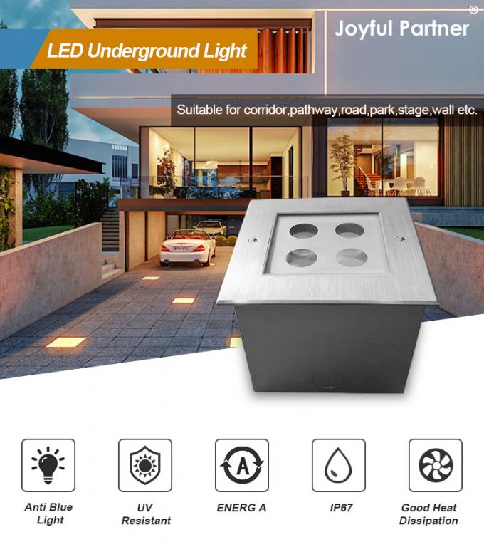 Adjustable Underground Outdoor LED Floor Lights For Driveway Landscape ...