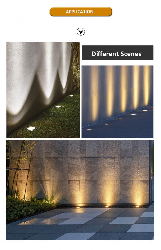 3W Outdoor LED Underground Light 3000k Warm White Recessed In Ground ...