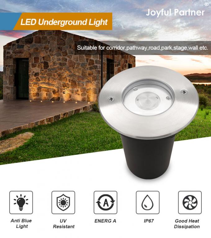 6W Outdoor LED Underground Light IP67 12V DC Low Voltage Inground Light