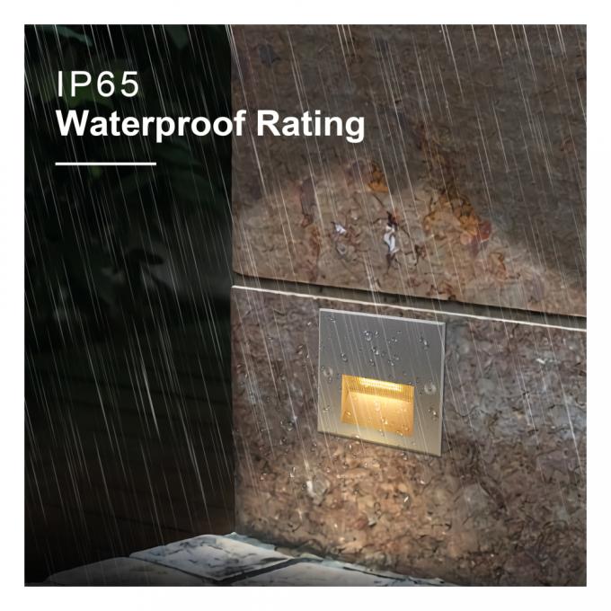 High Voltage LED Recessed Step Lights IP65 Waterproof Outdoor Wall Lights