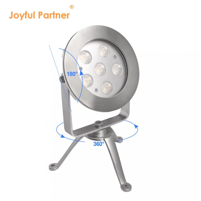 RGBW LED Underwater Spot Light 24V DC Stainless Steel 316 DMX512 Controller