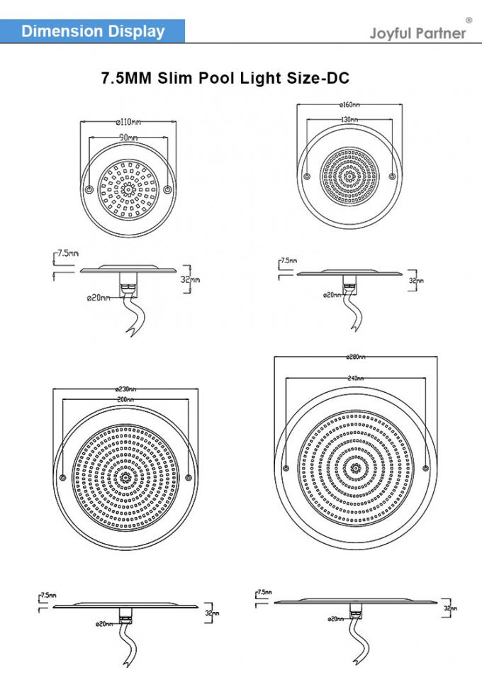 LED PAR56 Pool Light Underwater Swimming Pool RGB Light Wall Mounted ...