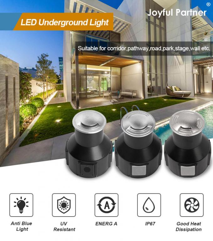 IP67 LED Walk Over Inground Light 1W 2W 3W One Two Four Ways ...