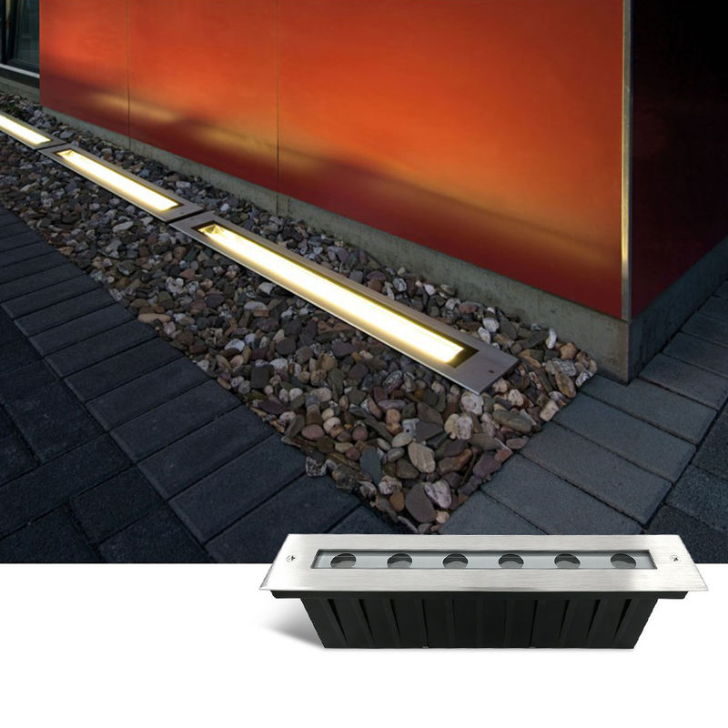 Linear LED Inground up Light 12W DMX512 Stainless Steel Front Cover ...