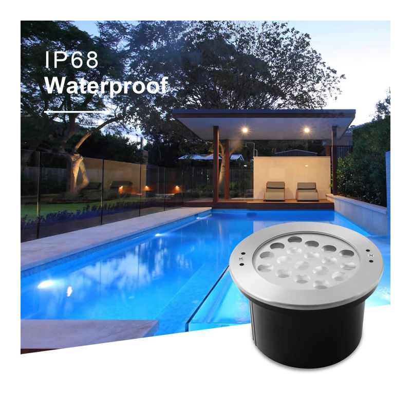 Recessed Underwater Light DC24V 18W RGB 316 Stainless Steel IP68 with ...
