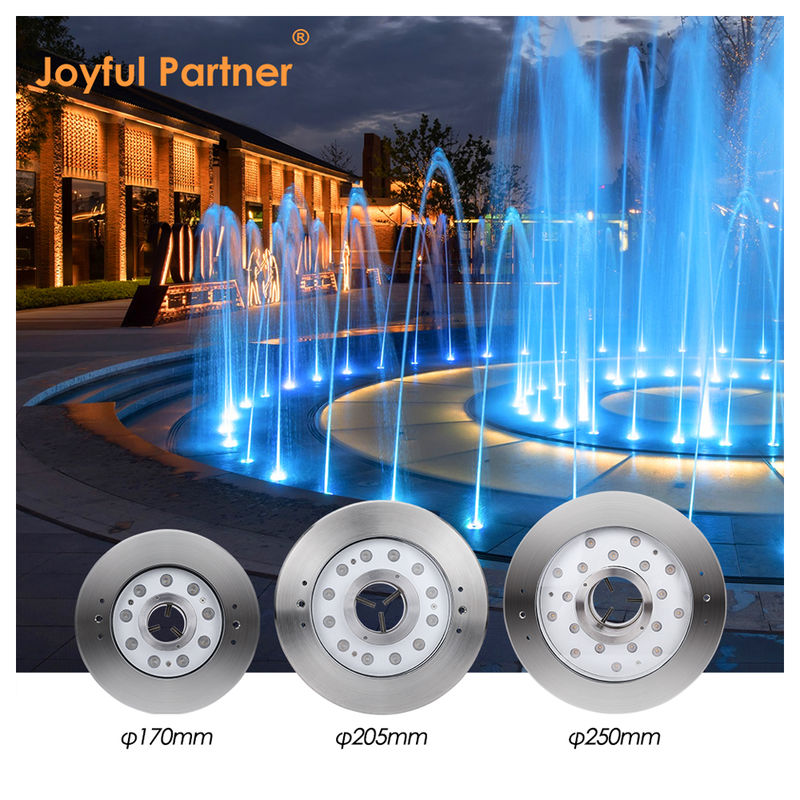 LED Water Jet Fountain Lights Outdoor Waterproof Stainless Steel RGB ...