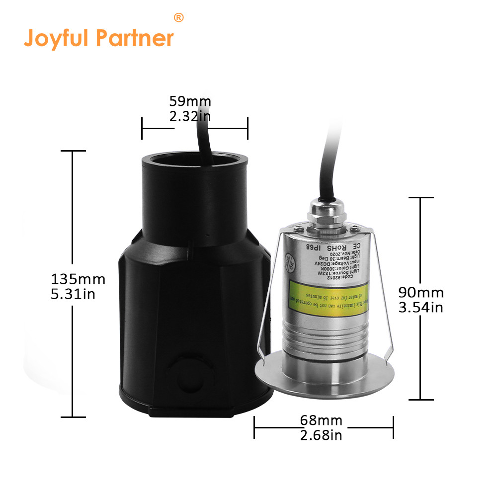 Mini LED Swimming Pool Underwater Light Spa Lamp Stainless Steel 12V ...