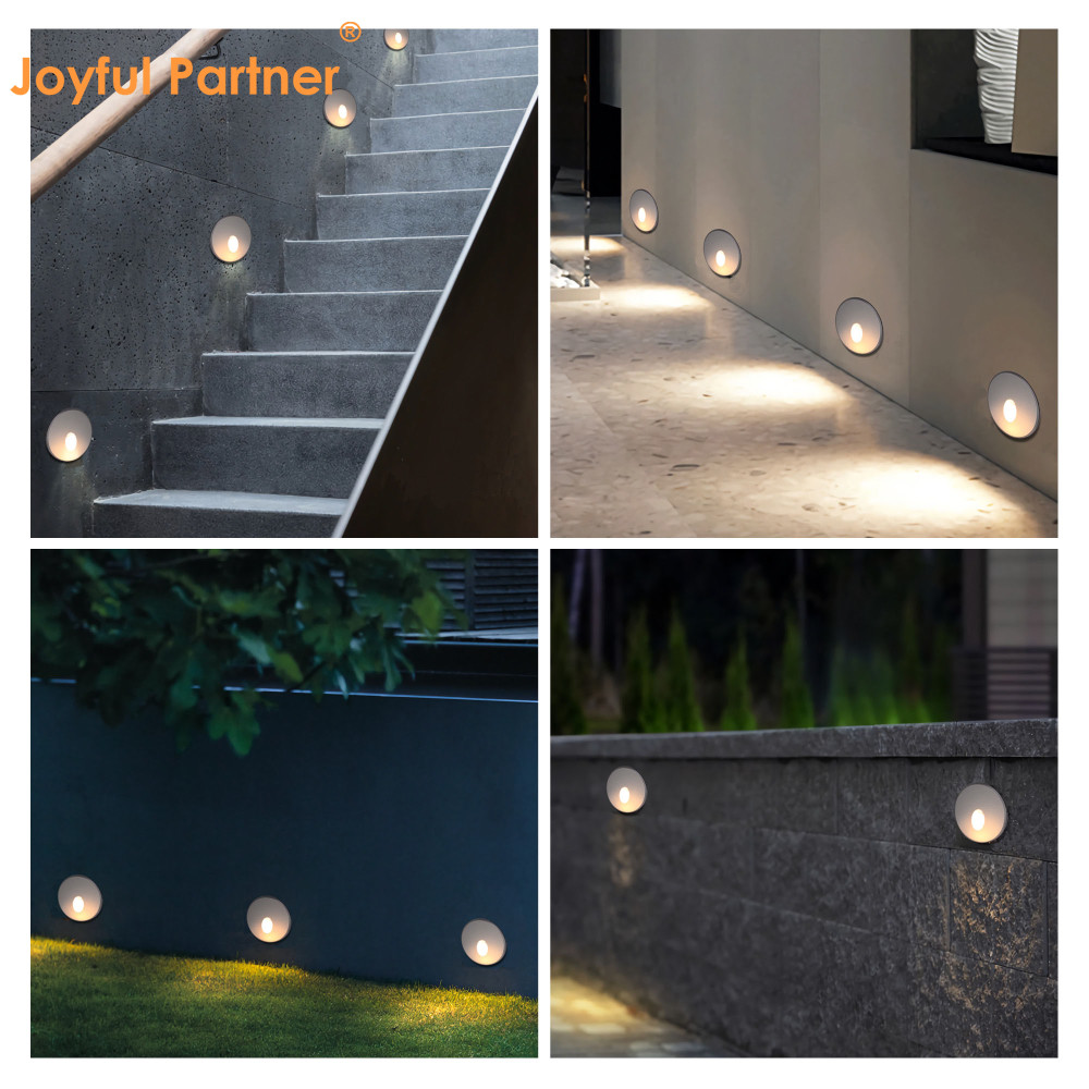 12VDC / 24VDC LED Recessed Wall Light Mini IP65 Recessed Stair Lighting