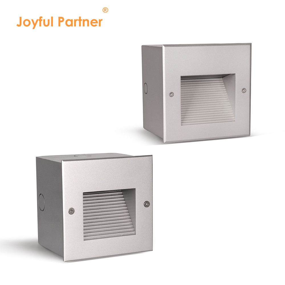 Square Aluminum LED Recessed Wall Light IP65 Side Staircase LED Stair ...