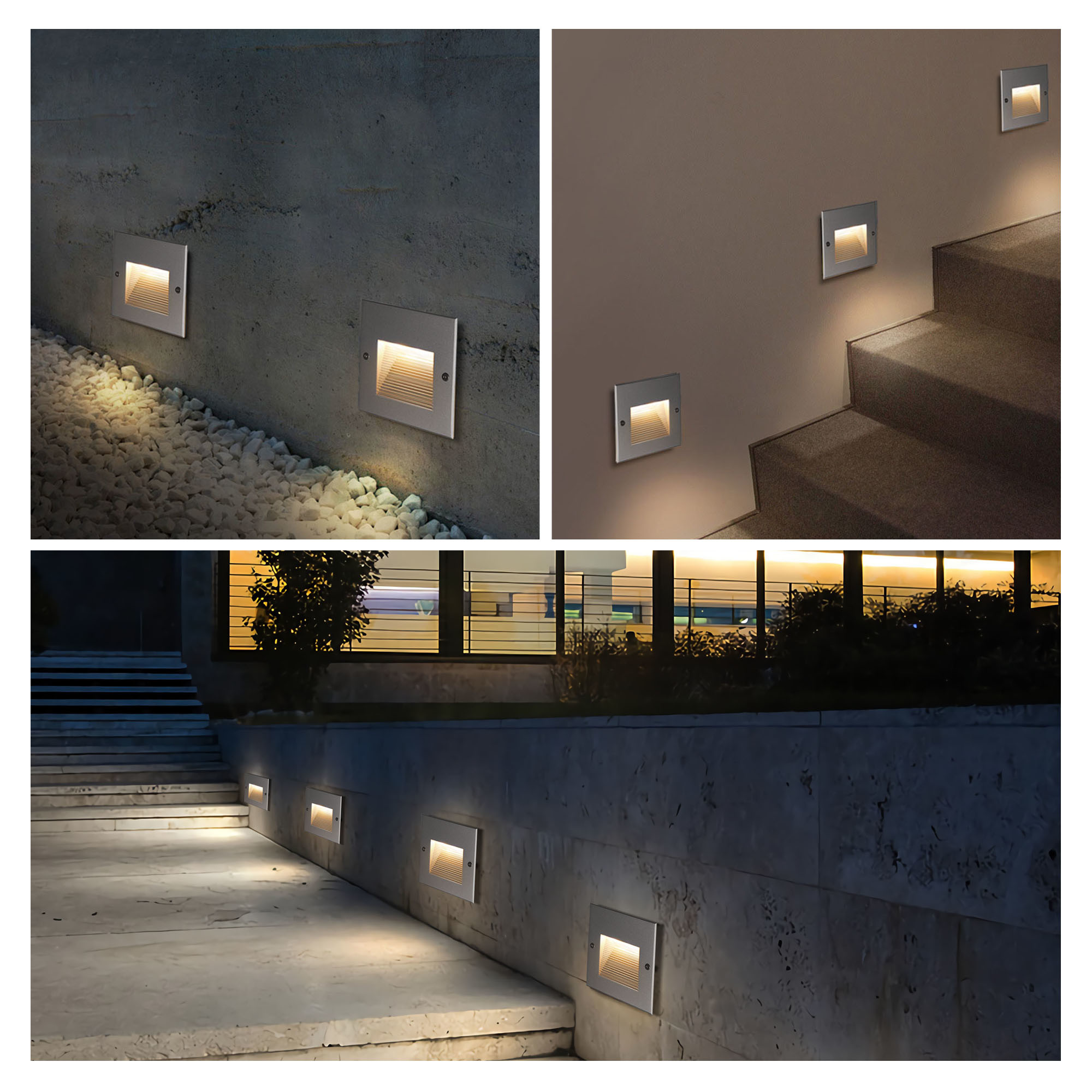 6W COB Recessed Stair Wall Lights IP65 For Corridor LED Wall Corner Light