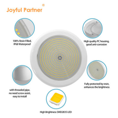 PC LED Underwater Lights 35W 12VAC IP68 Warm White PAR56 Swimming Pool Light