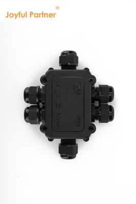 Black IP68 Quick Connector 24A 450VAC Waterproof Junction Box 2 Pin